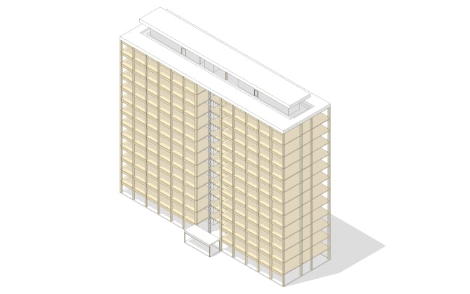 Office around central core - 18m wide - Building Concepts - Stora Enso